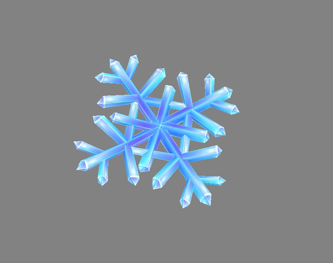3D Snowflake Model - TurboSquid 1709415