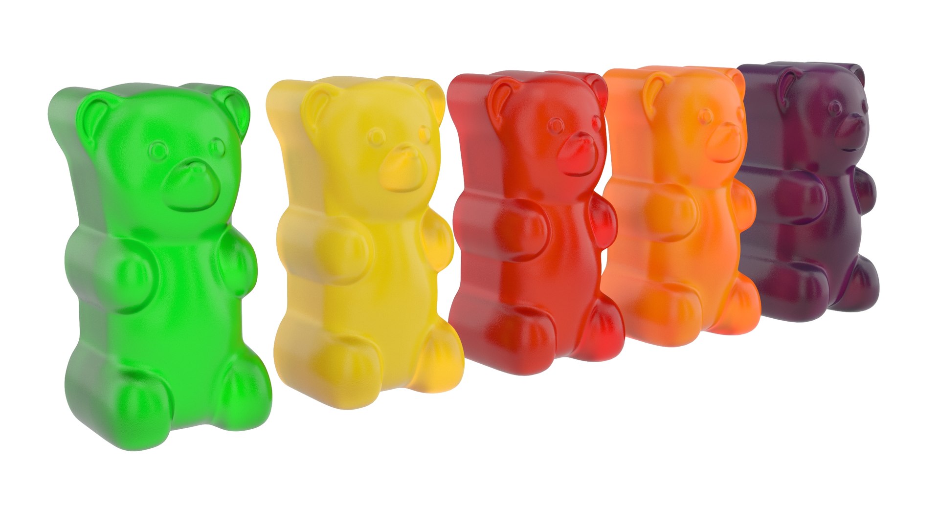3D Model Gummy Bears - TurboSquid 1891015
