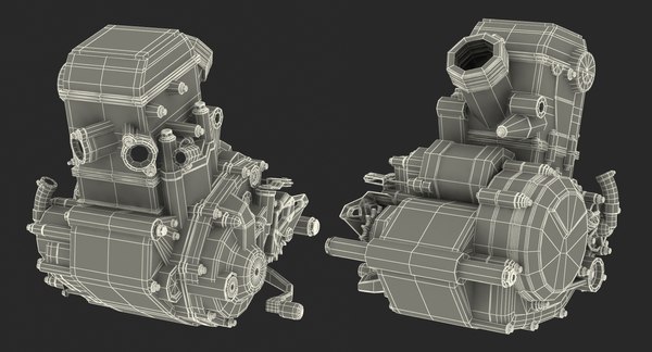 Motocross motorcycle engine 2 model - TurboSquid 1230183