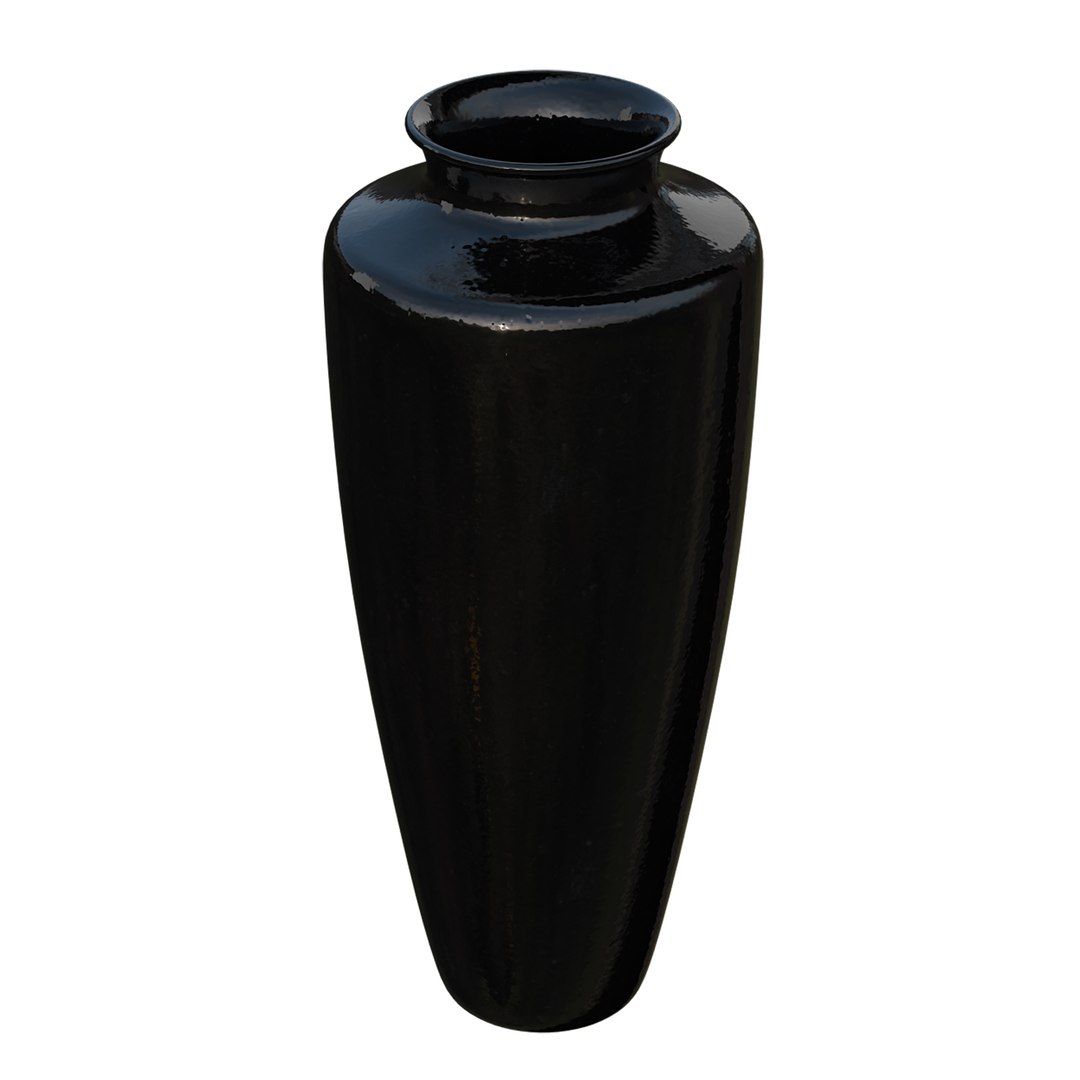 Extra Large Glazed Black Tall Jar Model - TurboSquid 1997856