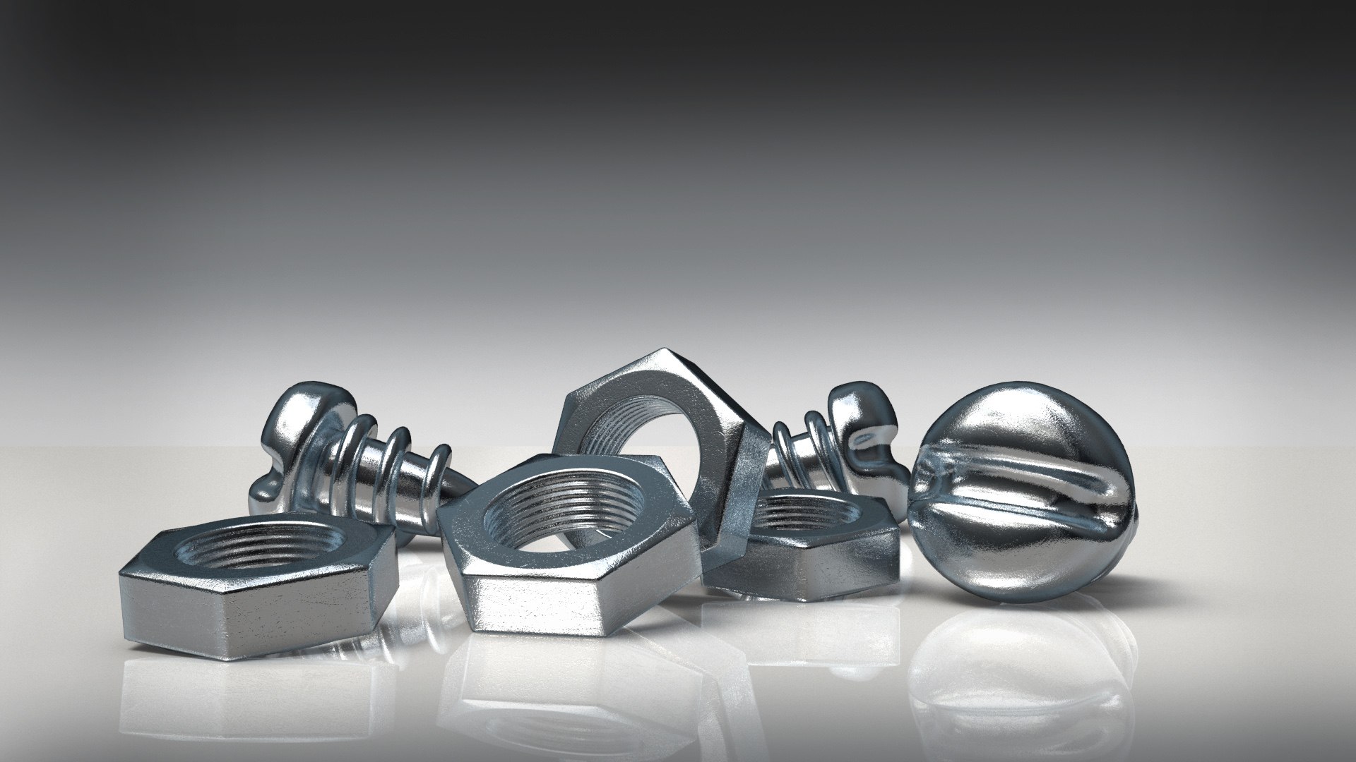 Metallic Screw Nut Model - TurboSquid 1198018