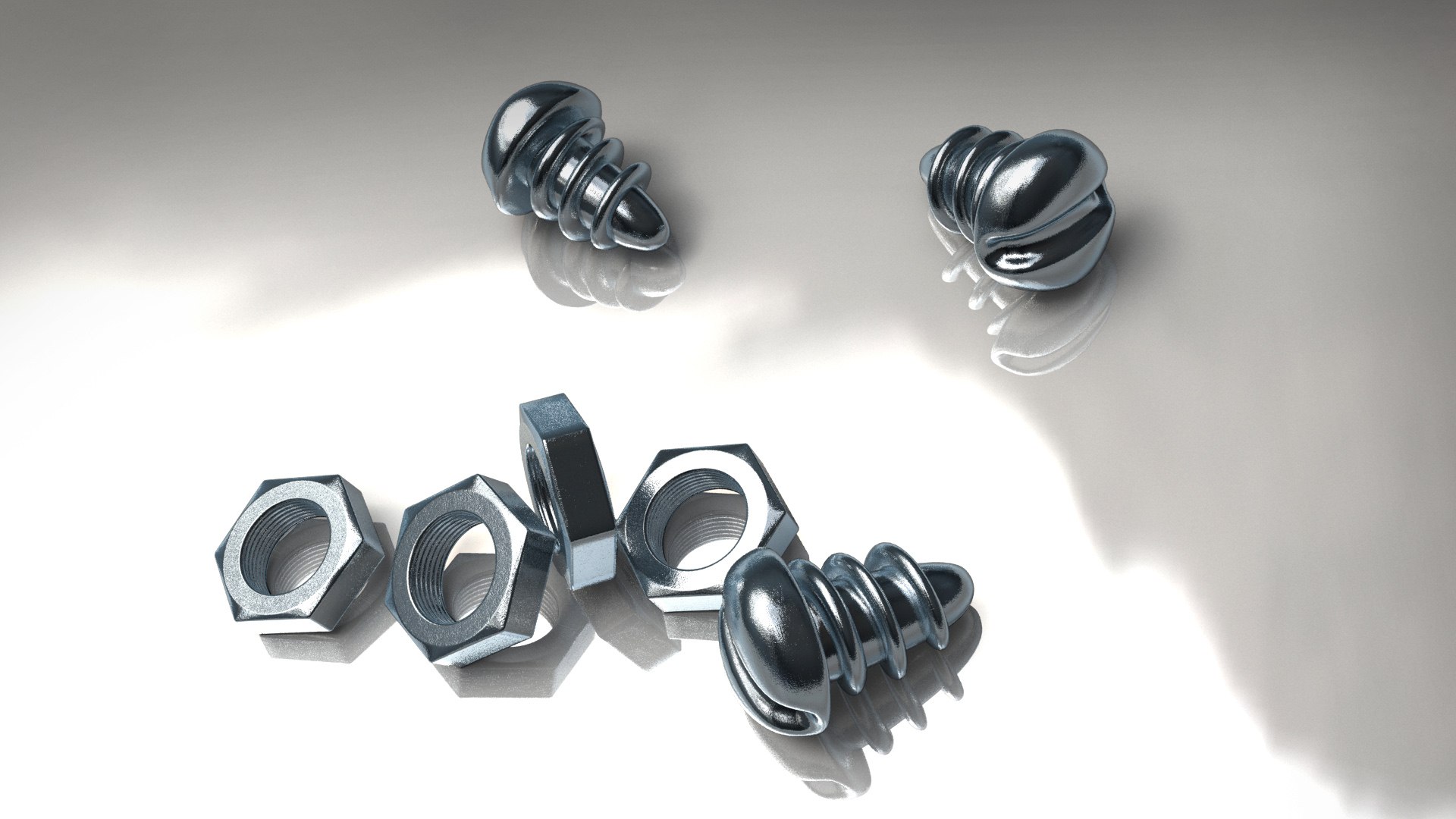 Metallic Screw Nut Model - TurboSquid 1198018