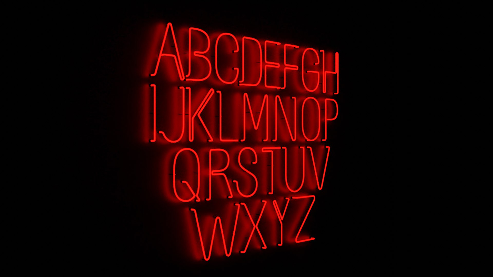 3D Neon Red Alphabets - Uppercase - TurboSquid 2180946