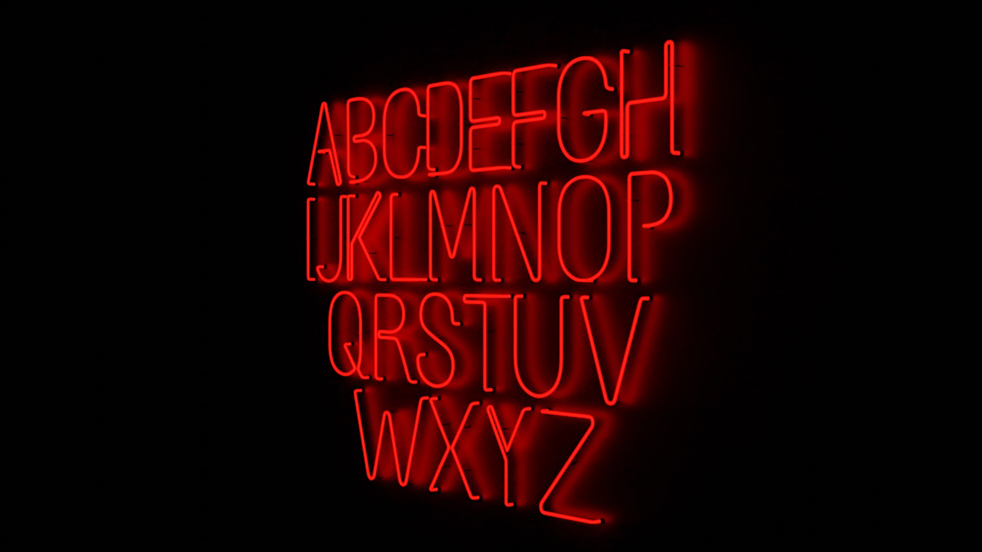 3D Neon Red Alphabets - Uppercase - TurboSquid 2180946