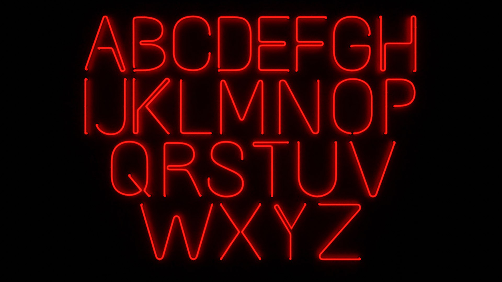 3D Neon Red Alphabets - Uppercase - TurboSquid 2180946