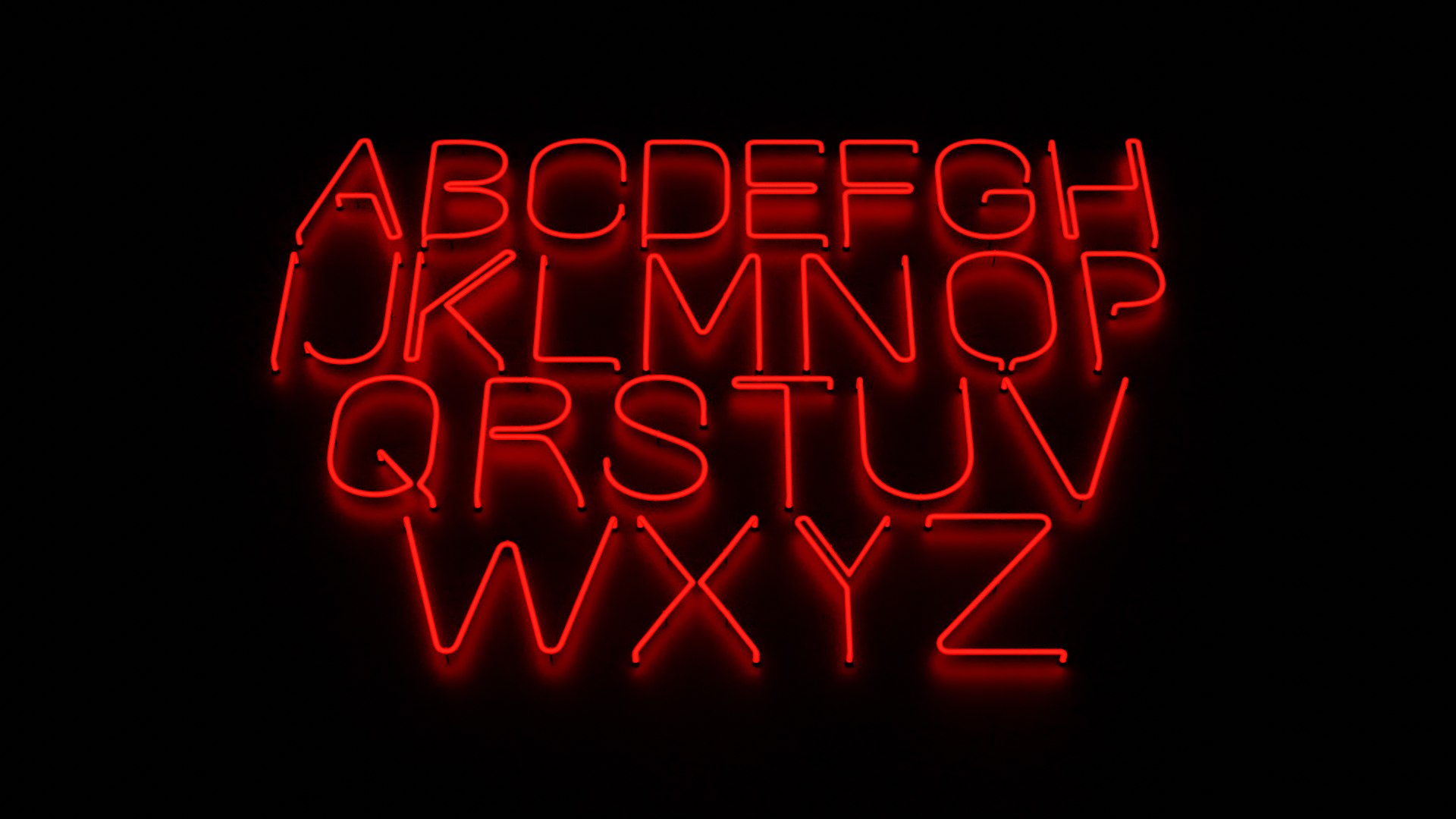 3D Neon Red Alphabets - Uppercase - TurboSquid 2180946