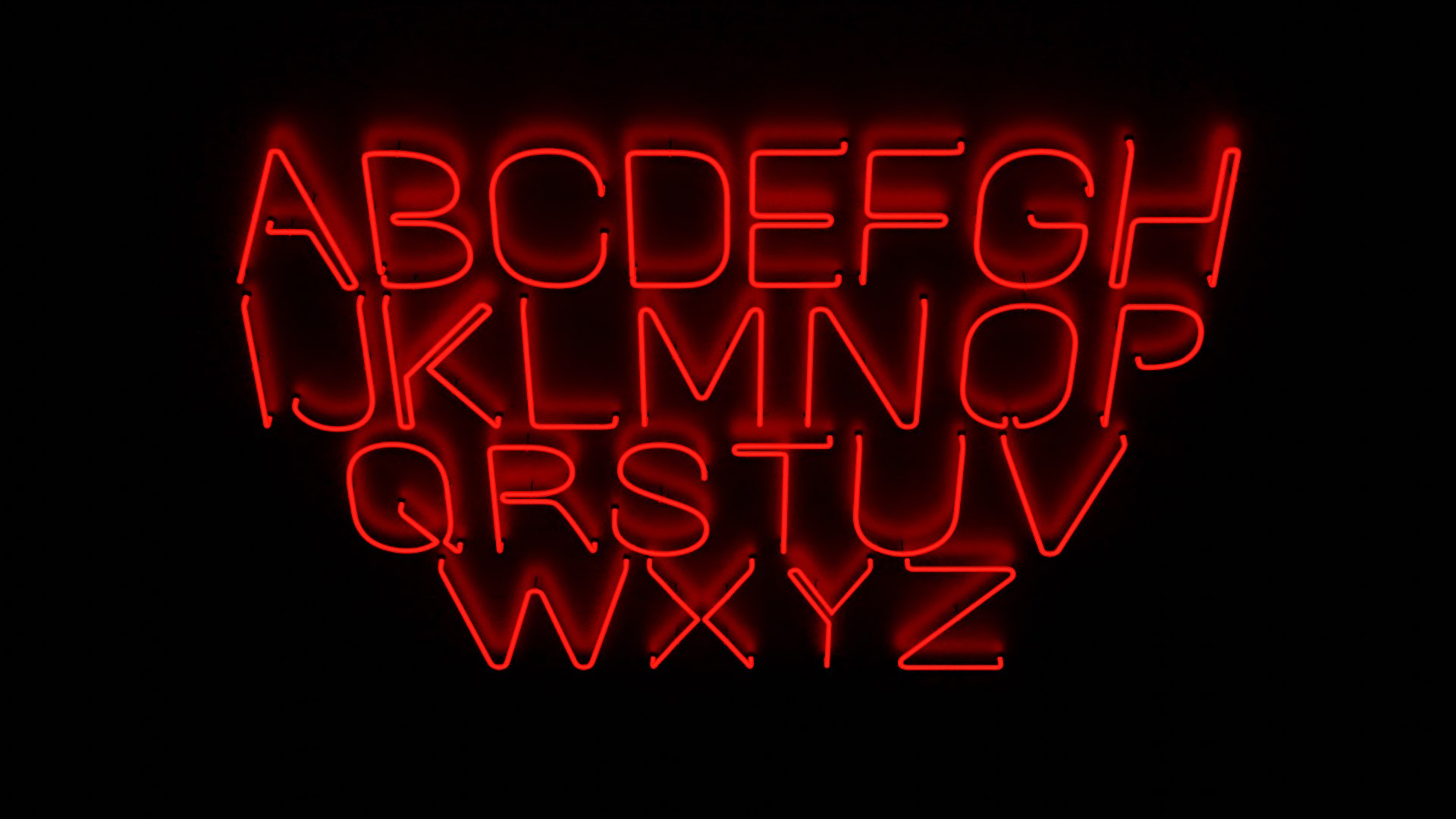 3D Neon Red Alphabets - Uppercase - TurboSquid 2180946