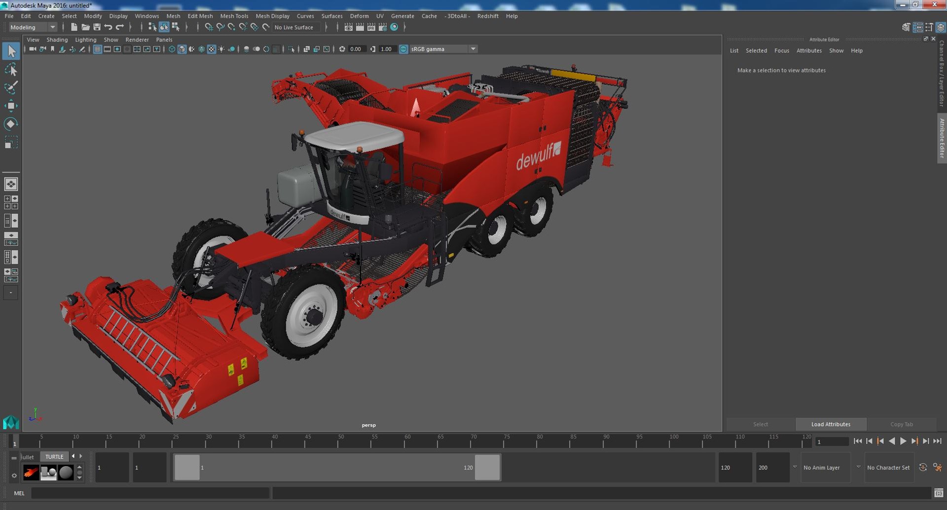 Dewulf Enduro 4-Row Harvester 3D Model - TurboSquid 2040971