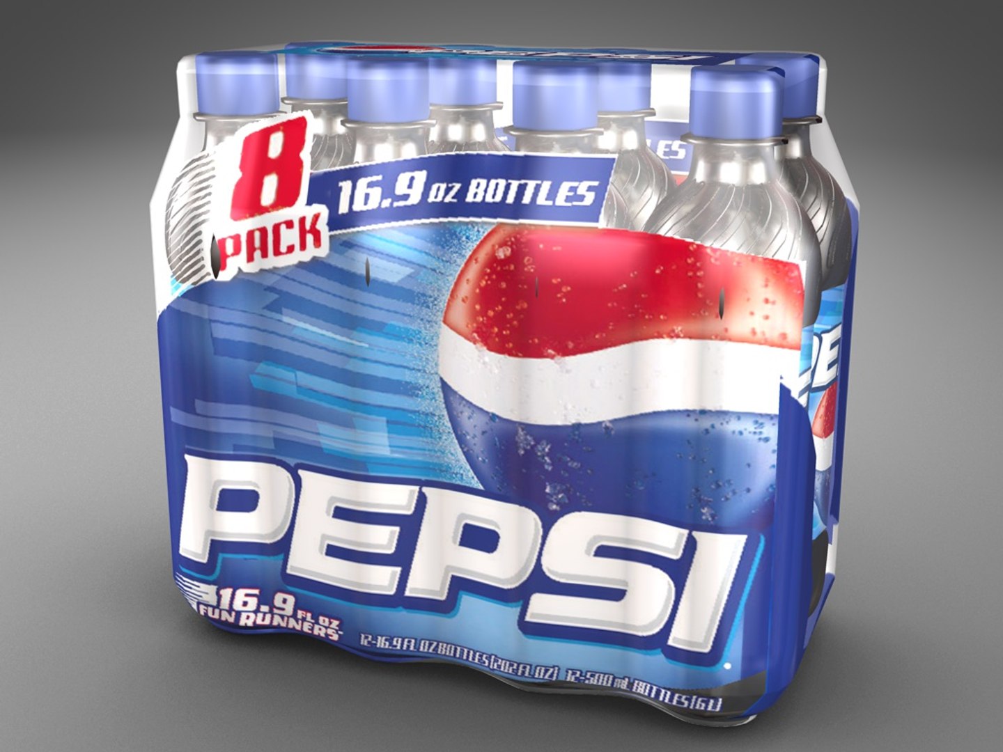 8 Pack Pepsi 3d Model
