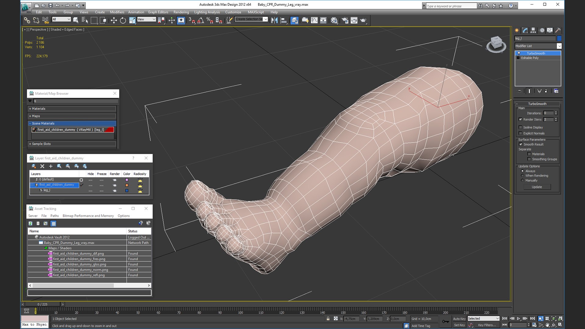 Baby Cpr Dummy Leg Model - TurboSquid 1476105