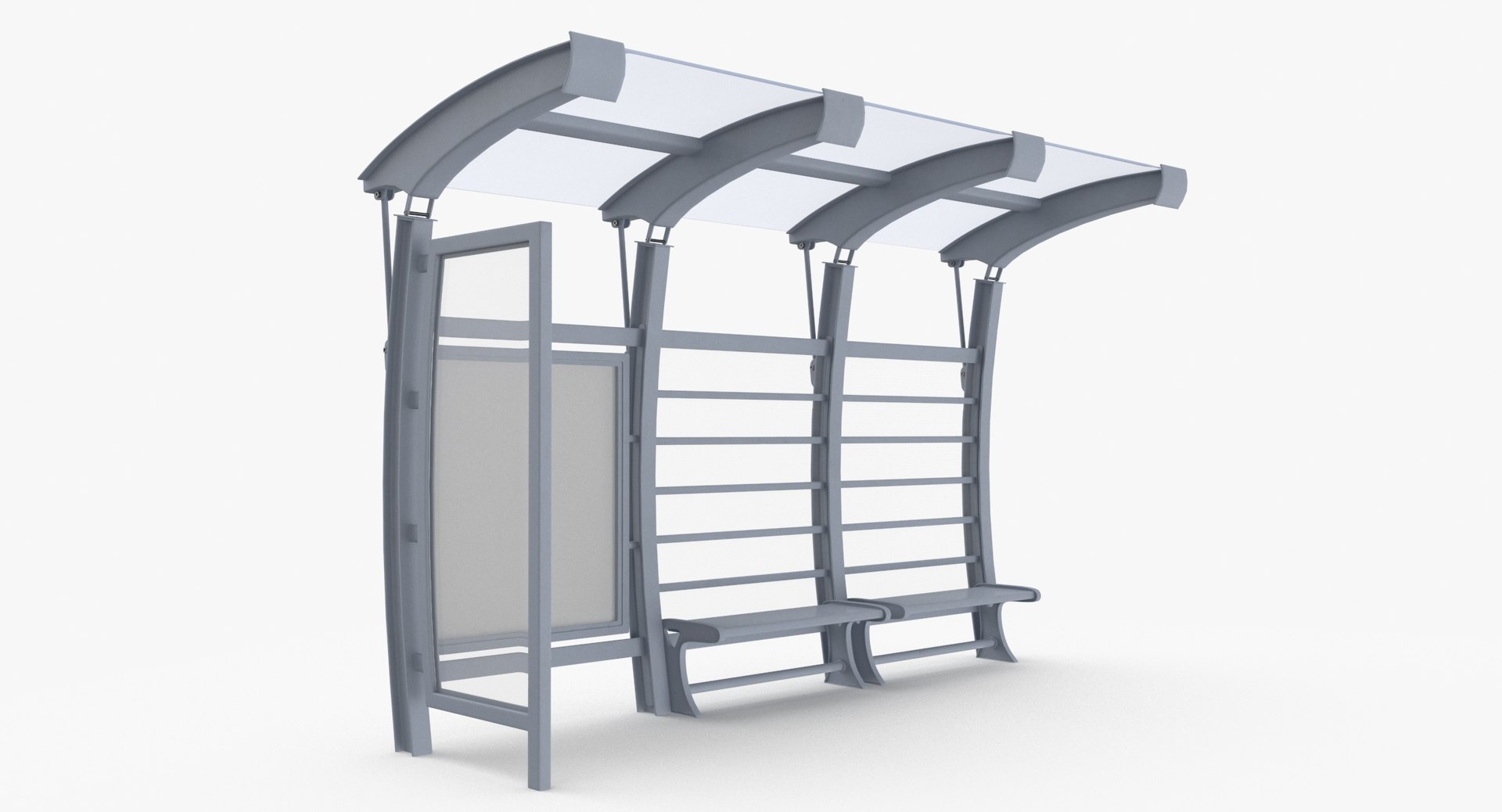 Bus Stop 03 Clean And Dirty 3D Model - TurboSquid 1952827