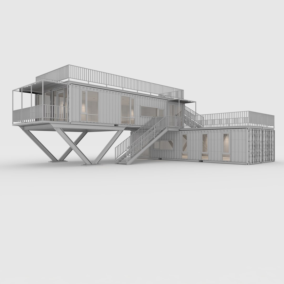 3D Model Container House 3 - TurboSquid 2107540