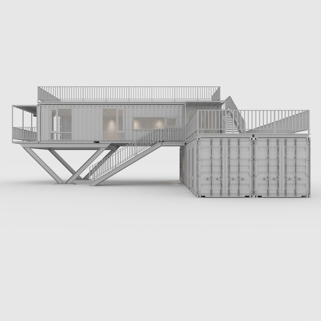3D Model Container House 3 - TurboSquid 2107540
