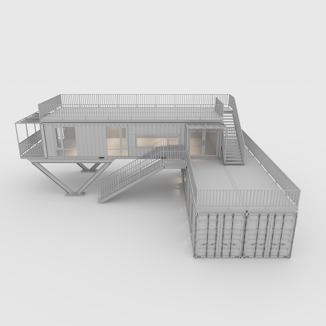 3D Model Container House 3 - TurboSquid 2107540