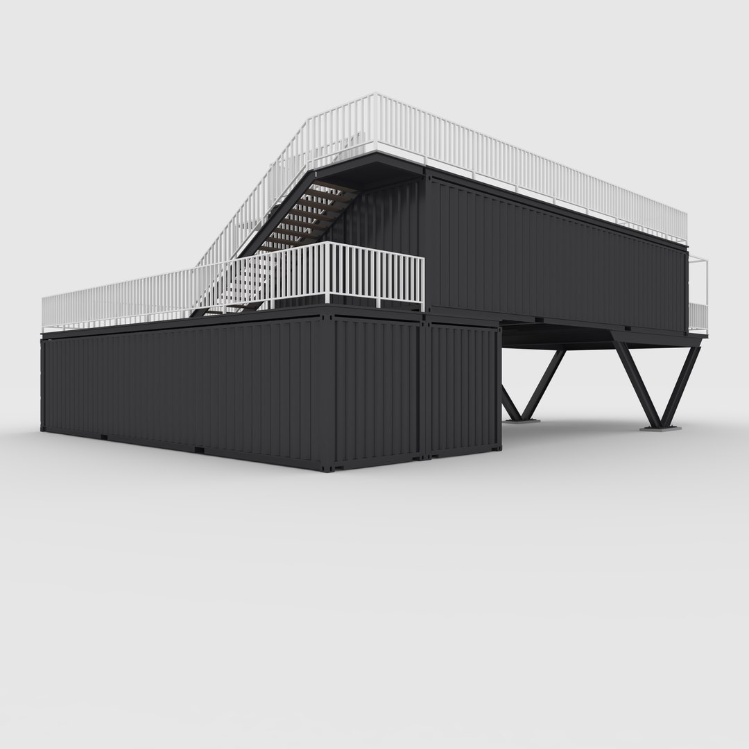 3D Model Container House 3 - TurboSquid 2107540