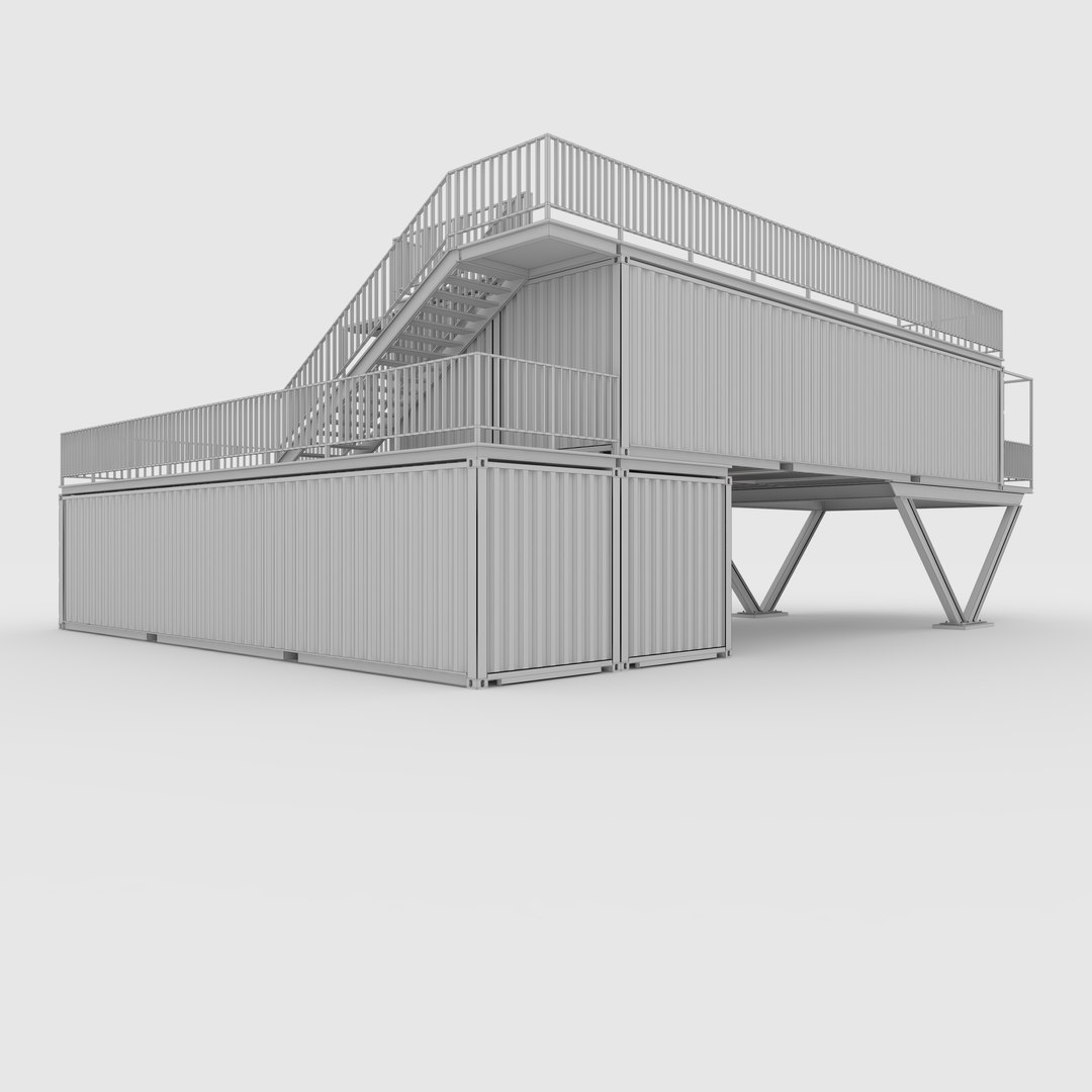 3D Model Container House 3 - TurboSquid 2107540