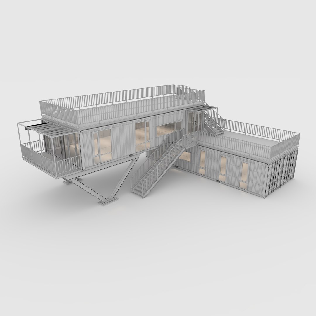 3D Model Container House 3 - TurboSquid 2107540