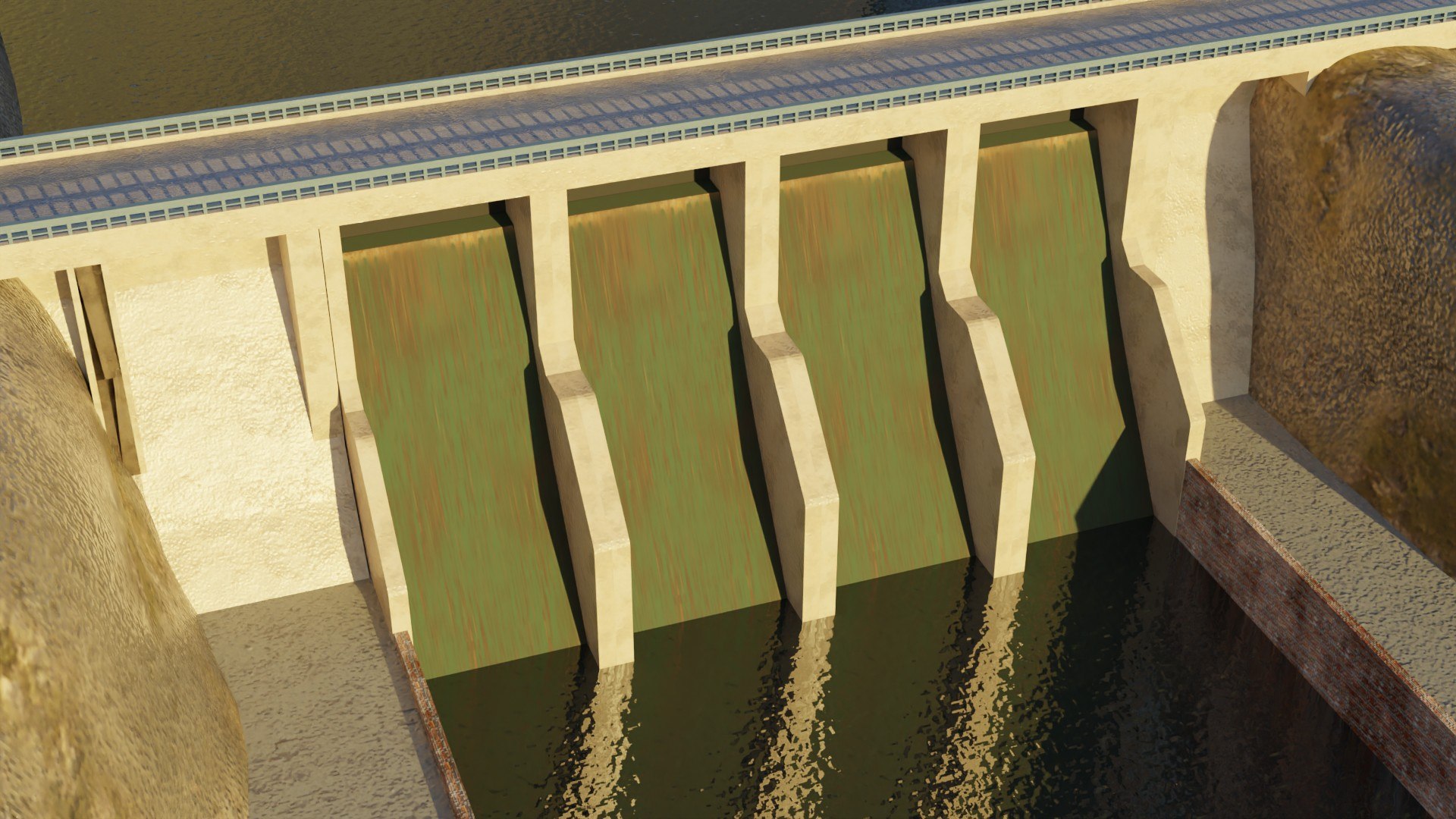 Dam - Low Poly - Game Ready - PBR Model - TurboSquid 1943305