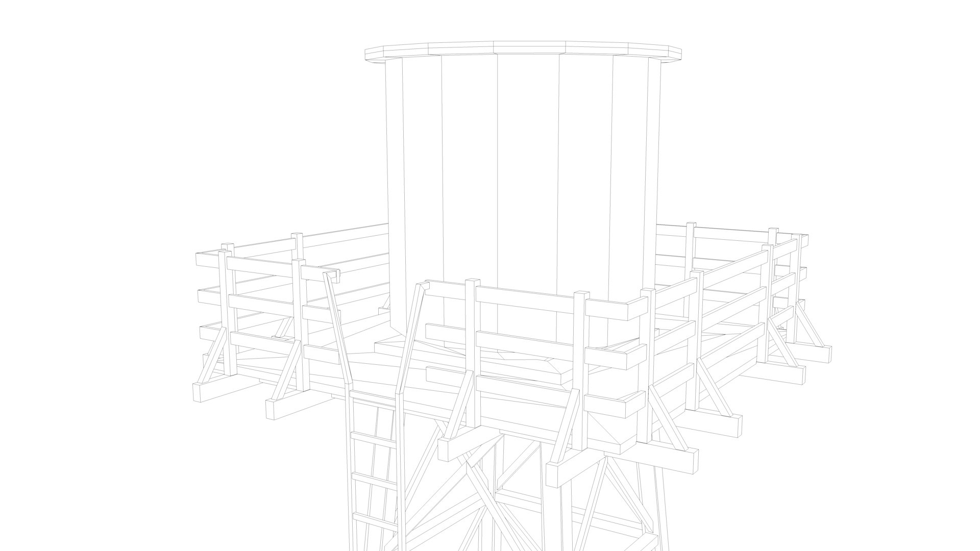 Wooden Storage Tower 3D Model - TurboSquid 2051373