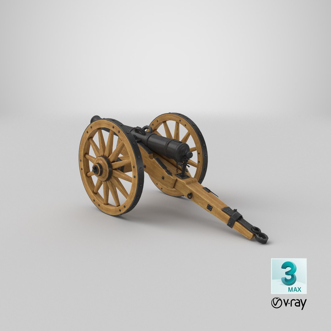 field cannon 3d model