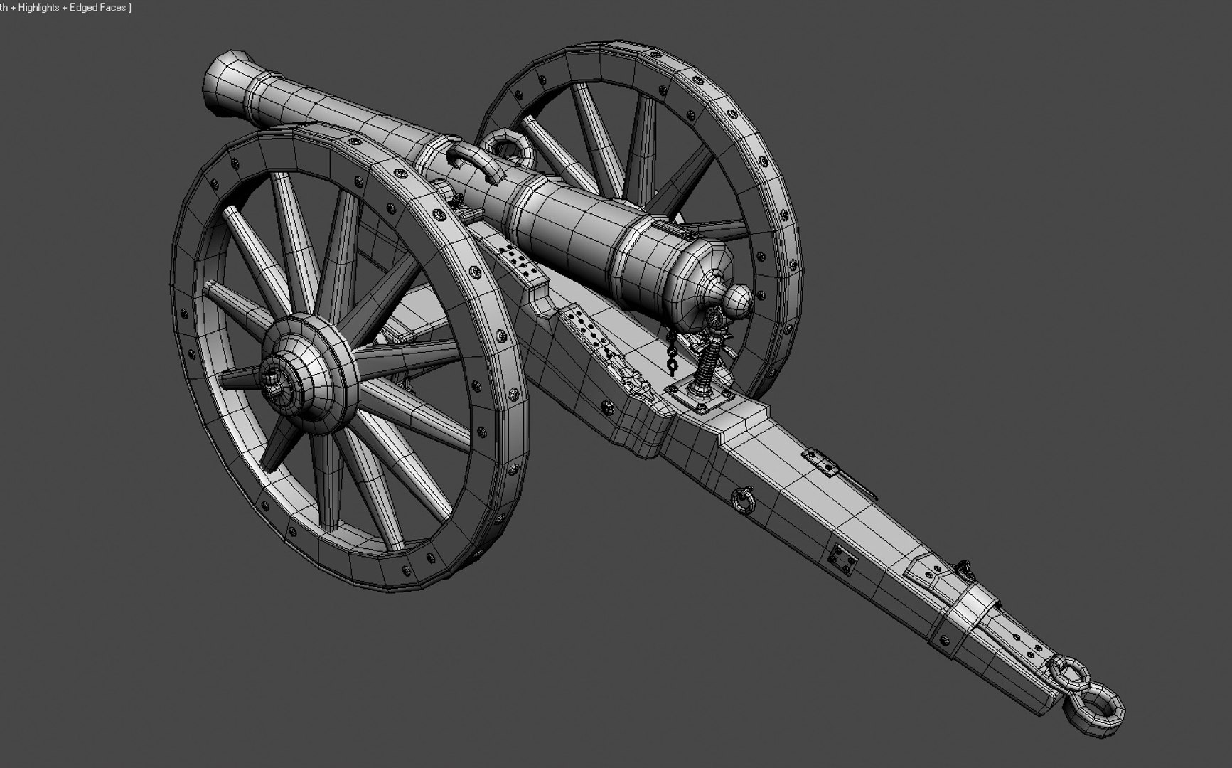 field cannon 3d model
