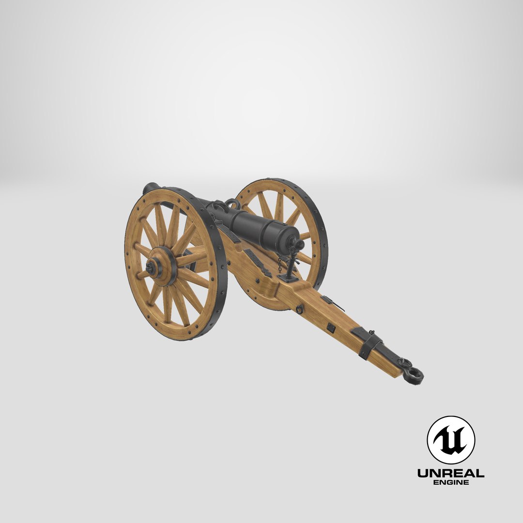 field cannon 3d model
