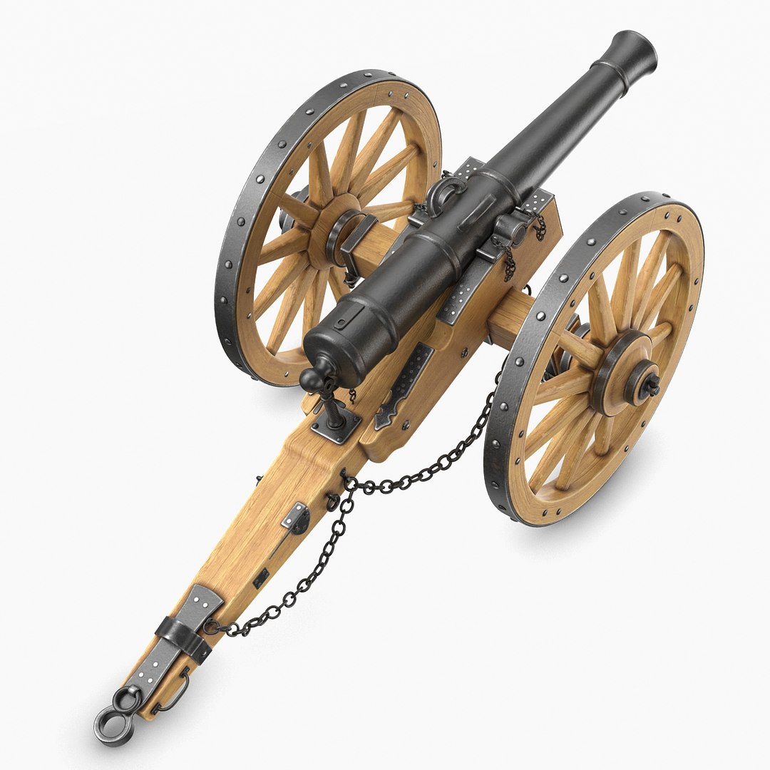 field cannon 3d model
