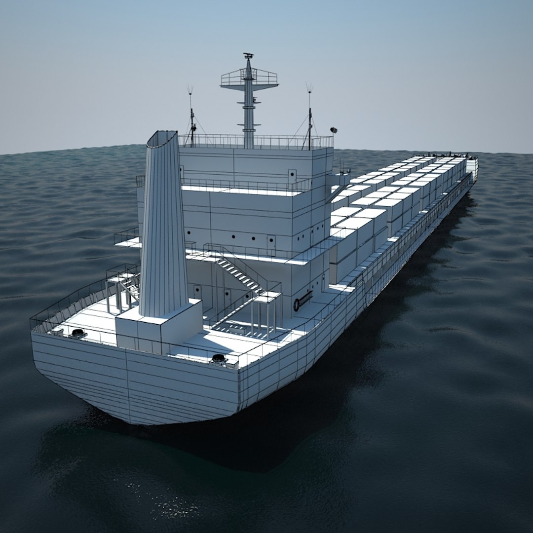 Container Ship Cargo Transport 3d Model