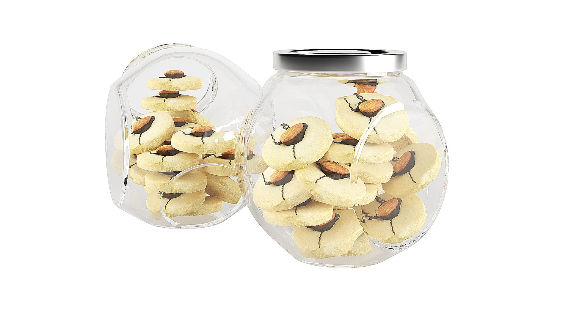 Chocolate Chip Cookies In A Glass Jar 13 3D Model - TurboSquid 1981657