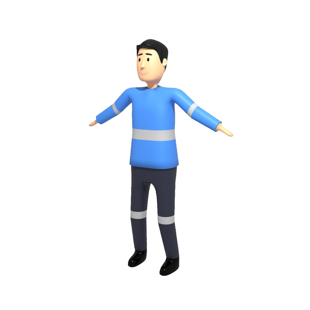 Poly Man Character with Clothes Low-poly model - TurboSquid 2181151