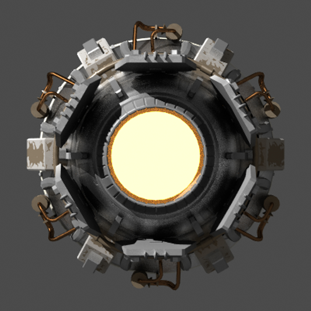 sci fi jet engine 3d model