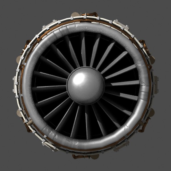 sci fi jet engine 3d model