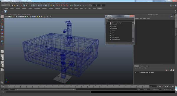 Bathroom vessel sink 3D model - TurboSquid 1216550