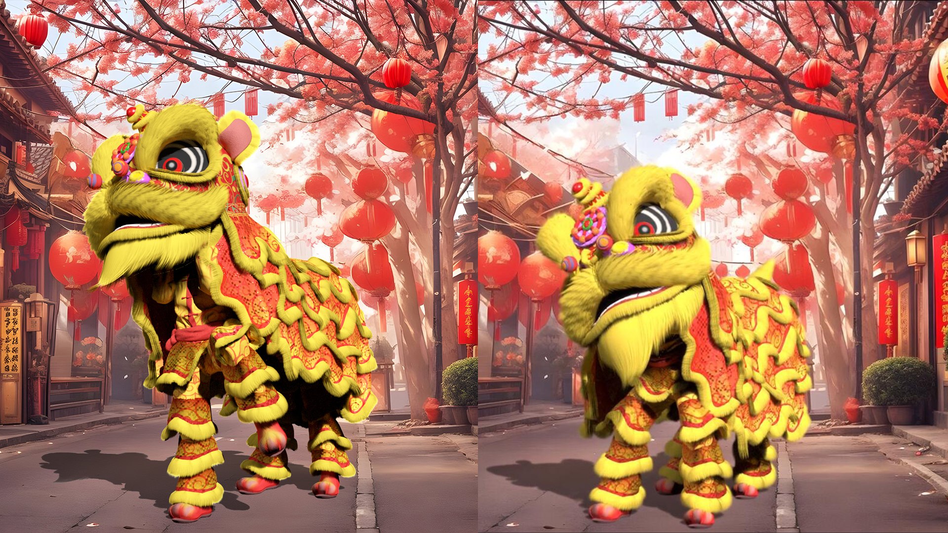 Lion Dance Lunar New Year 3D - TurboSquid 2325216