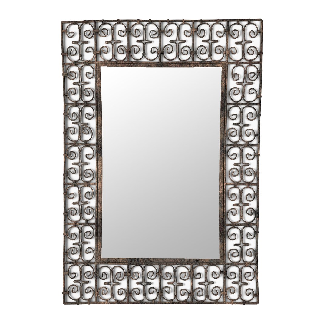 3D Iron Work Scroll Mirror - TurboSquid 2272000