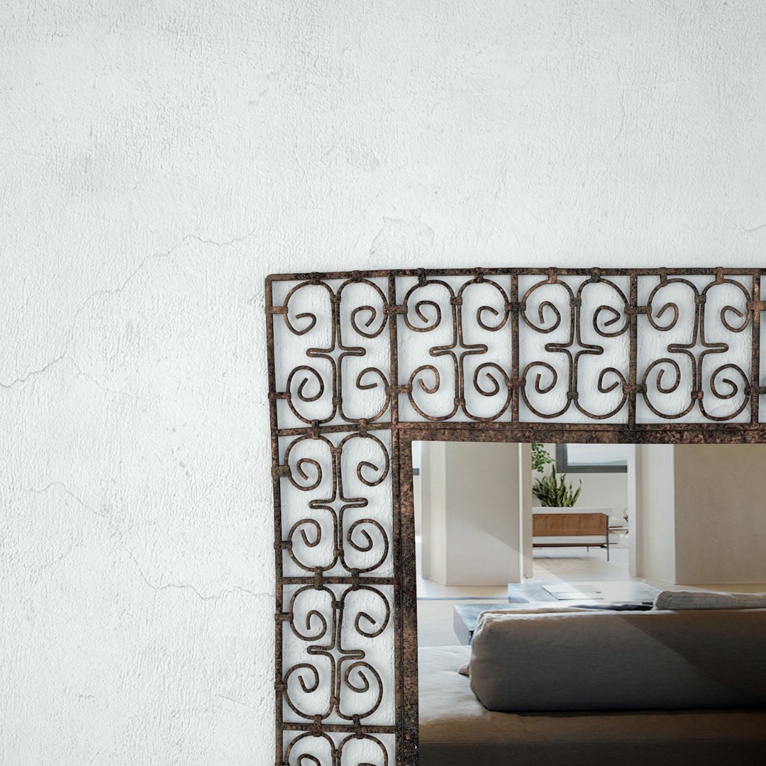 3D Iron Work Scroll Mirror - TurboSquid 2272000