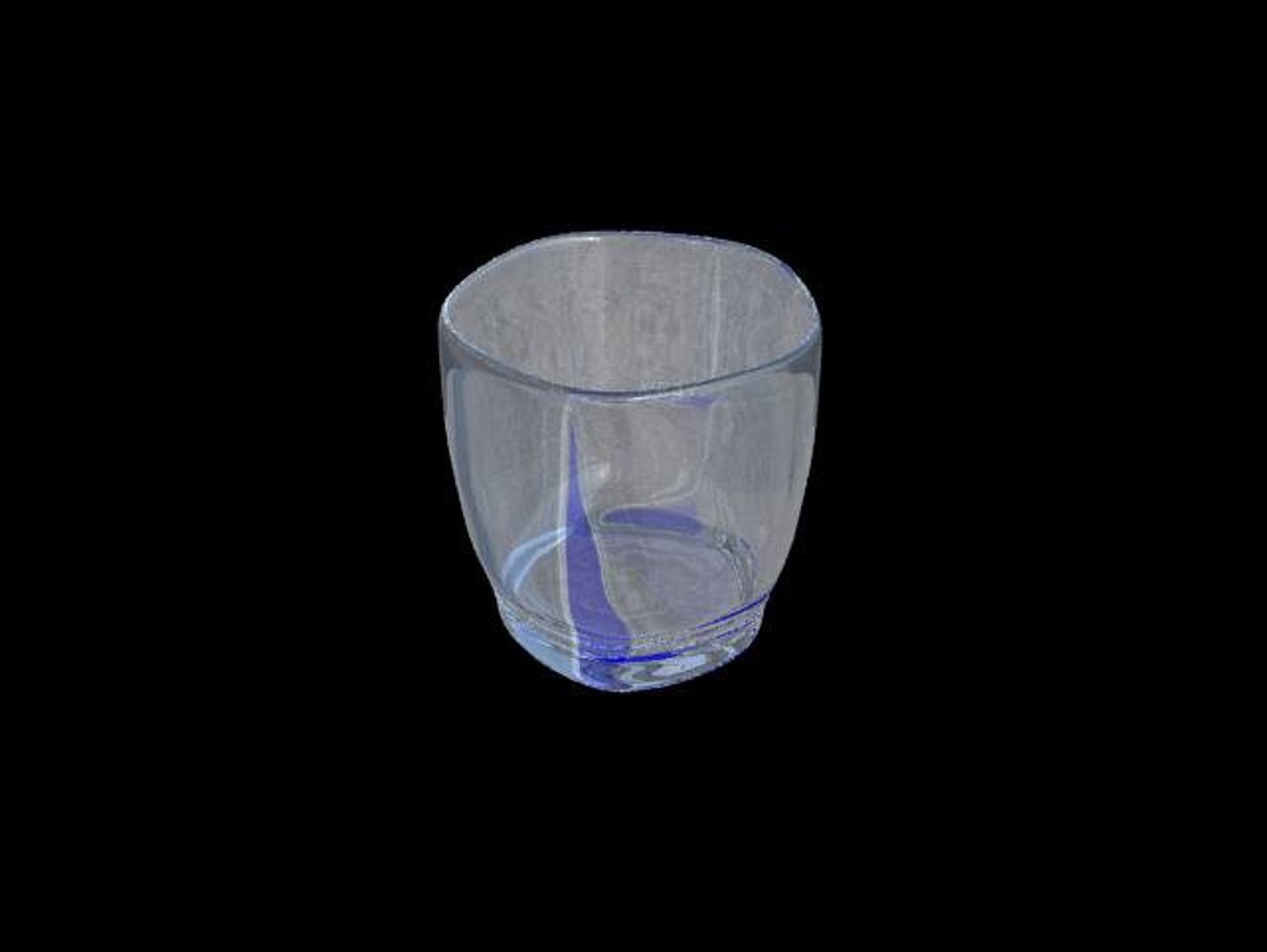 3d glass water model