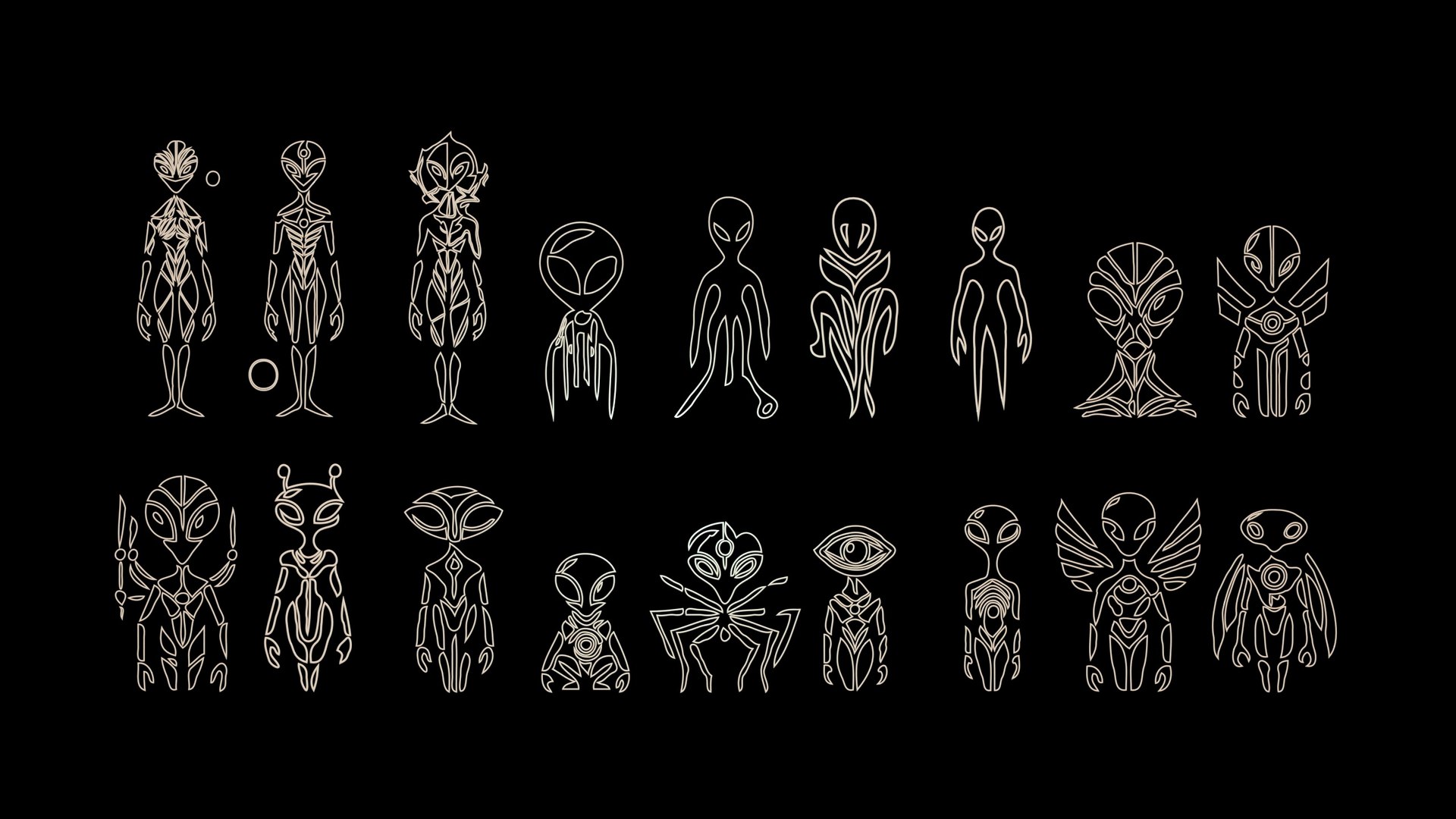 3D 3D Alien Alphabet - Mega Pack - TurboSquid 2336101