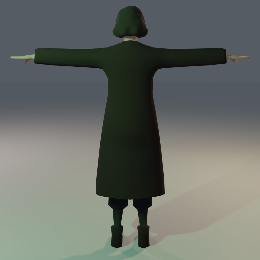 Simply Stylized Female Detective Low-poly 3D Model - TurboSquid 1848697