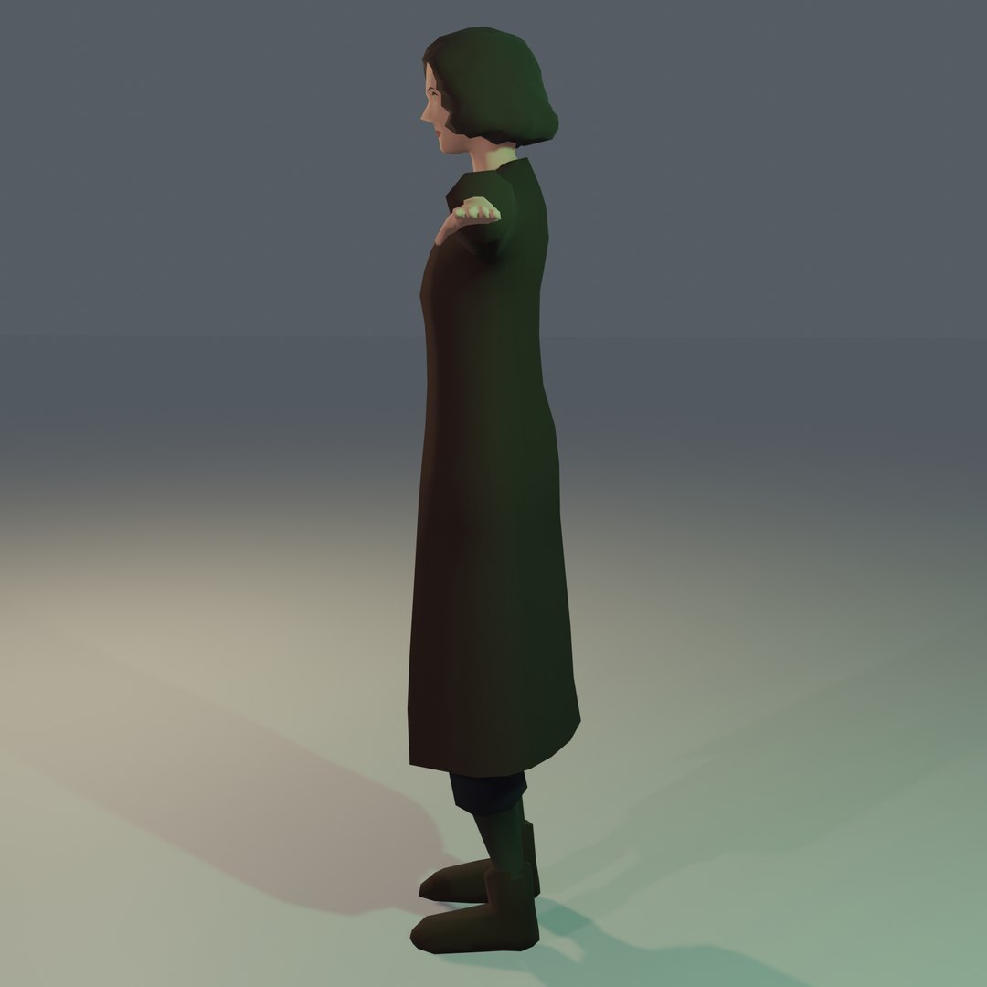 Simply Stylized Female Detective Low-poly 3D Model - TurboSquid 1848697
