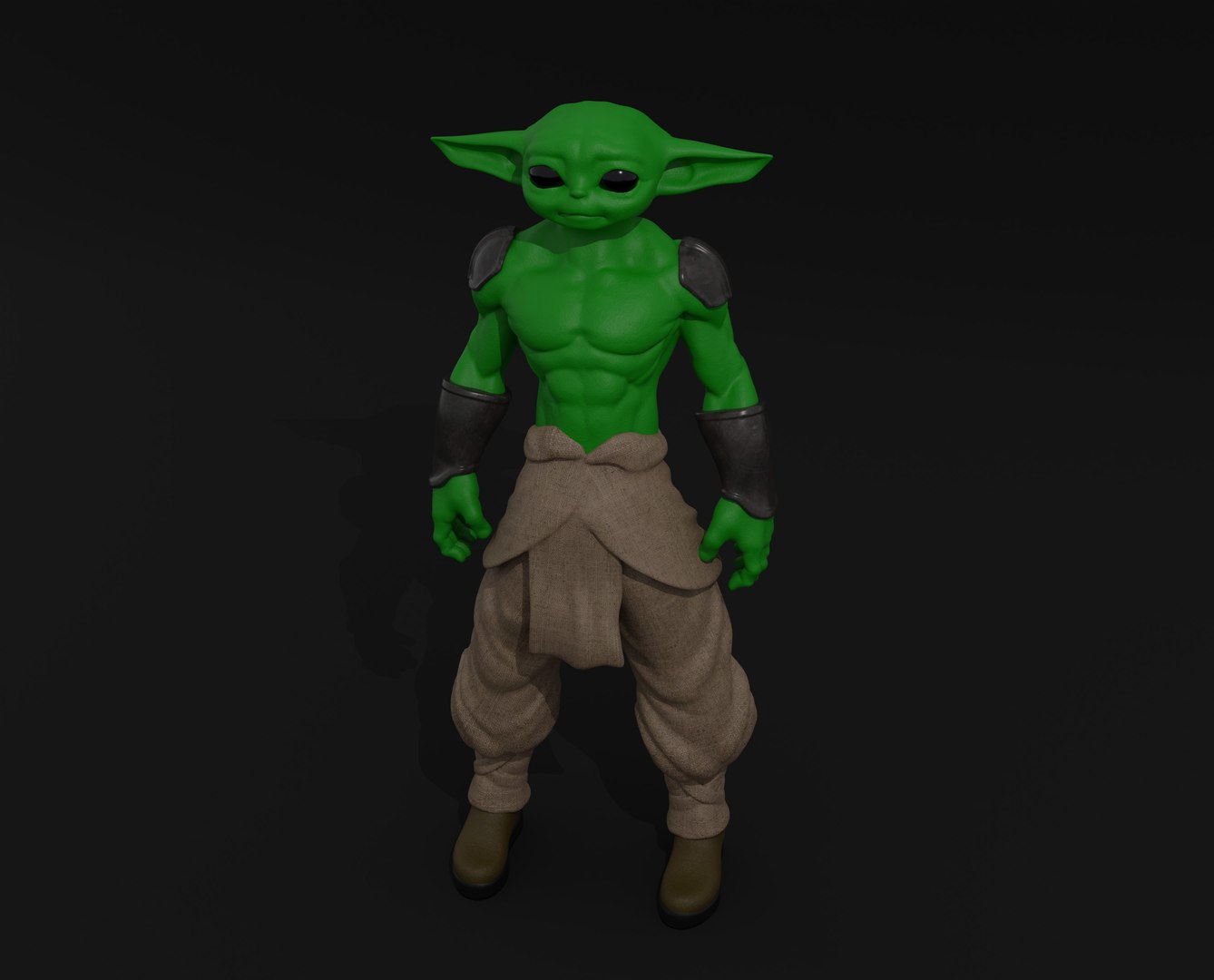 3D Model Muscular Baby Yoda - TurboSquid 2072930