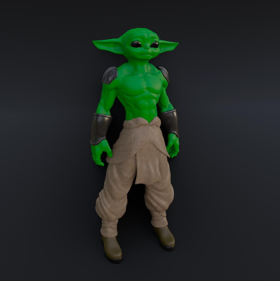 3D Model Muscular Baby Yoda - TurboSquid 2072930