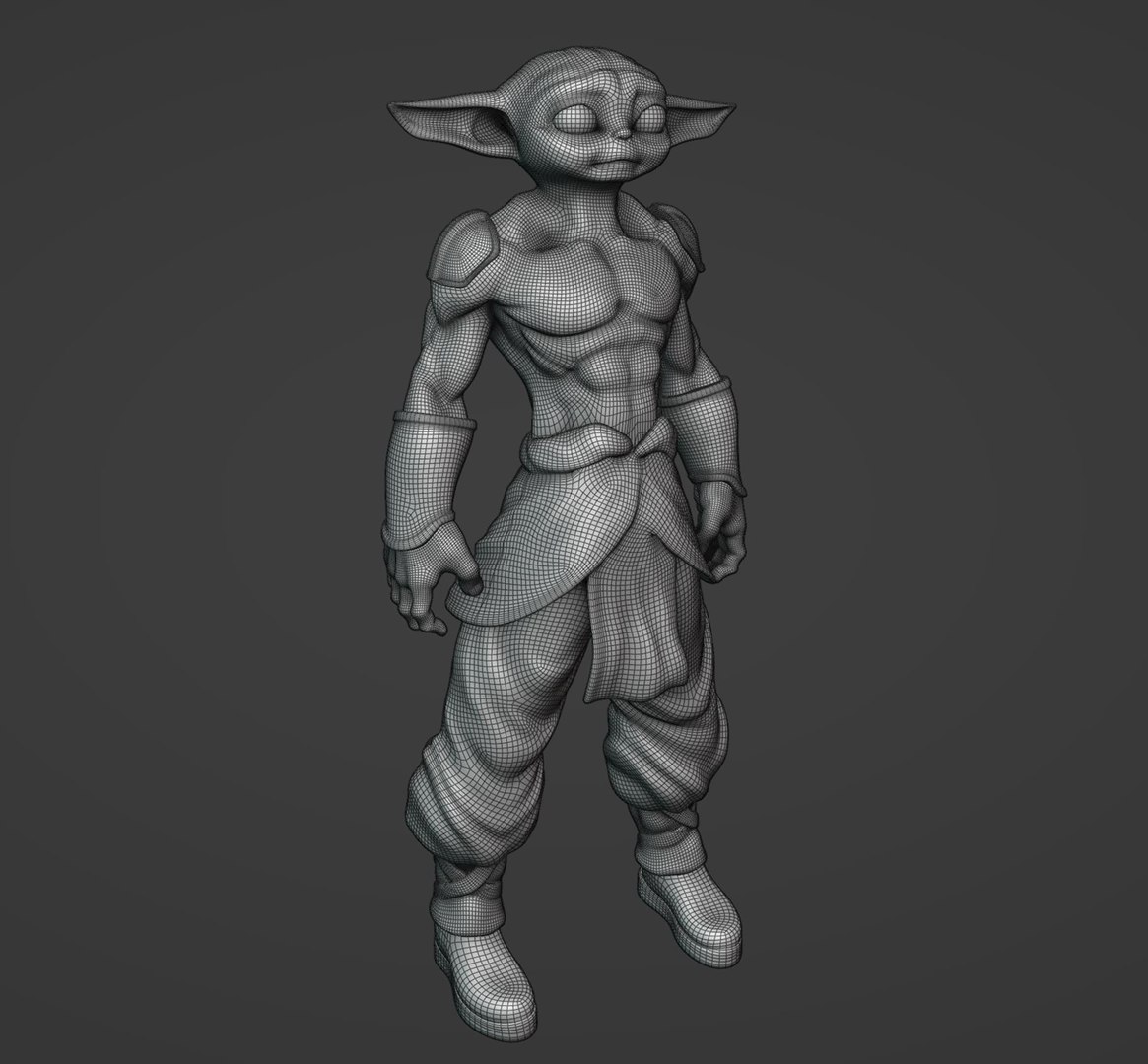 3D Model Muscular Baby Yoda - TurboSquid 2072930