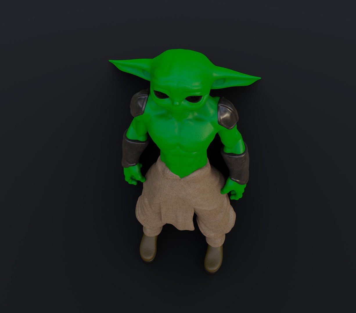 3D Model Muscular Baby Yoda - TurboSquid 2072930