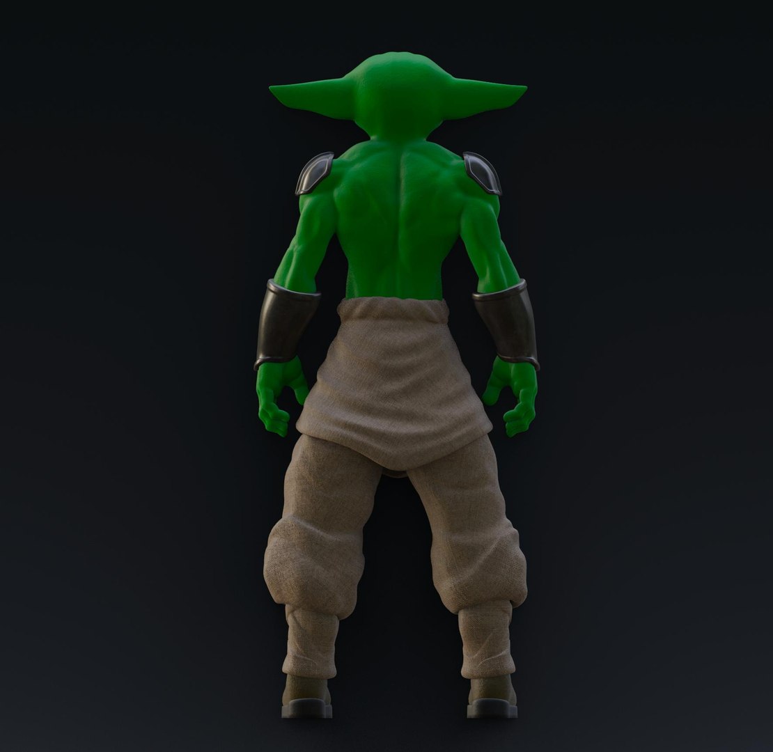 3D Model Muscular Baby Yoda - TurboSquid 2072930