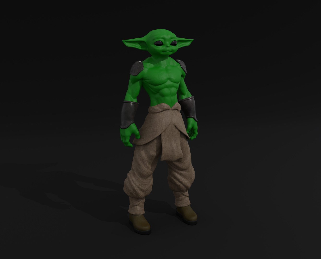 3D Model Muscular Baby Yoda - TurboSquid 2072930