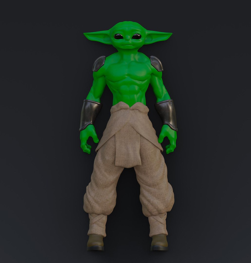3D Model Muscular Baby Yoda - TurboSquid 2072930