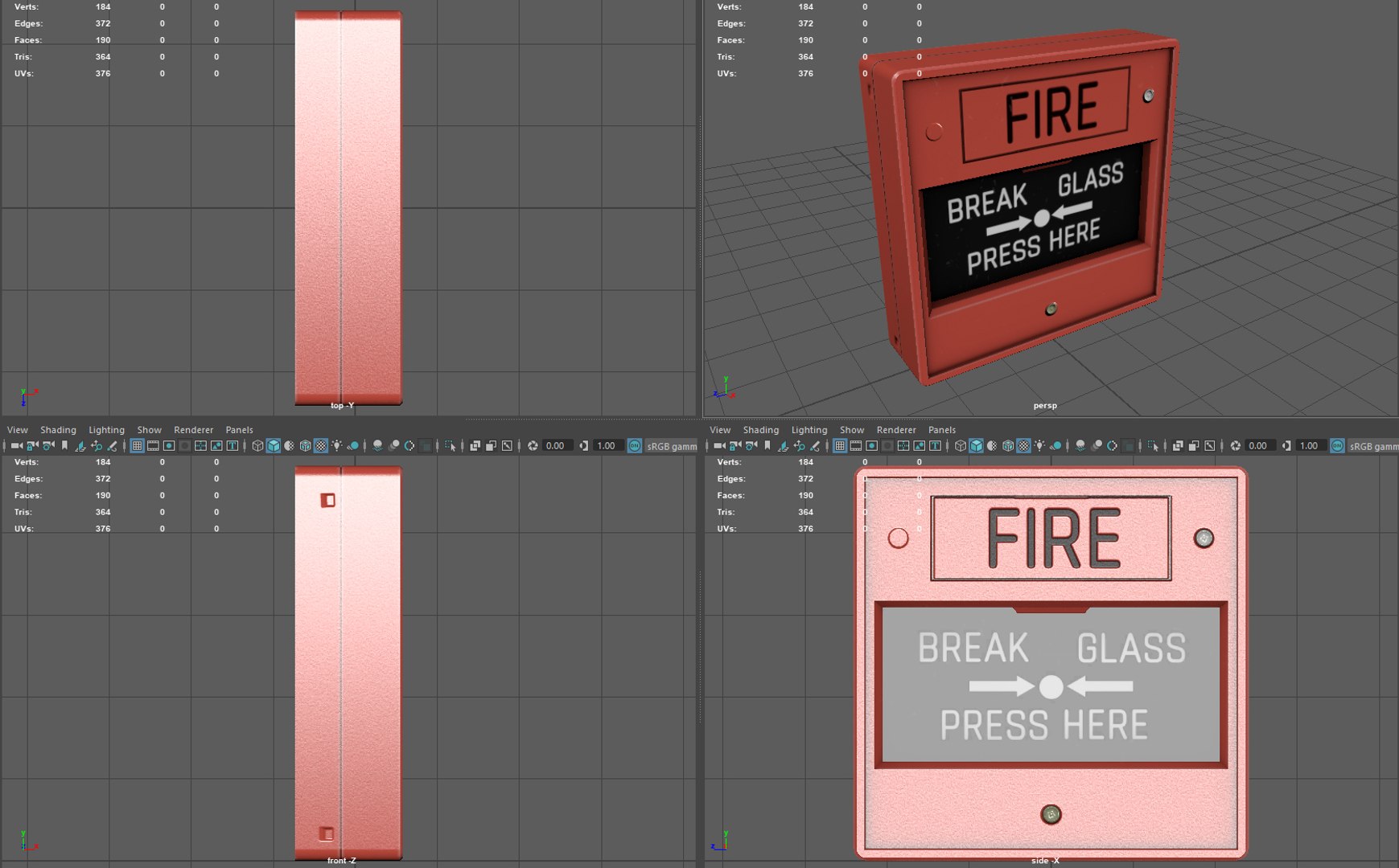 Fire Alarm Activation Device 3D Model - TurboSquid 2148258