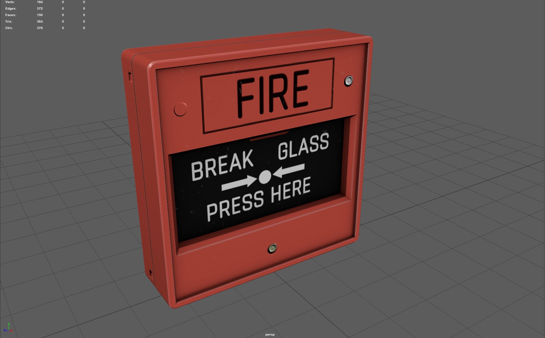 Fire Alarm Activation Device 3D Model - TurboSquid 2148258