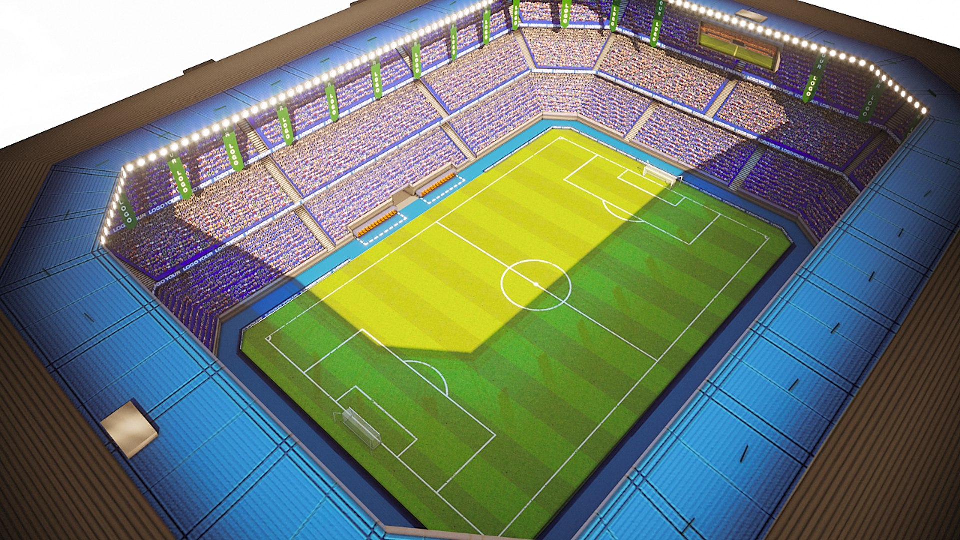 3D Ready Football Soccer Stadium - TurboSquid 1228340